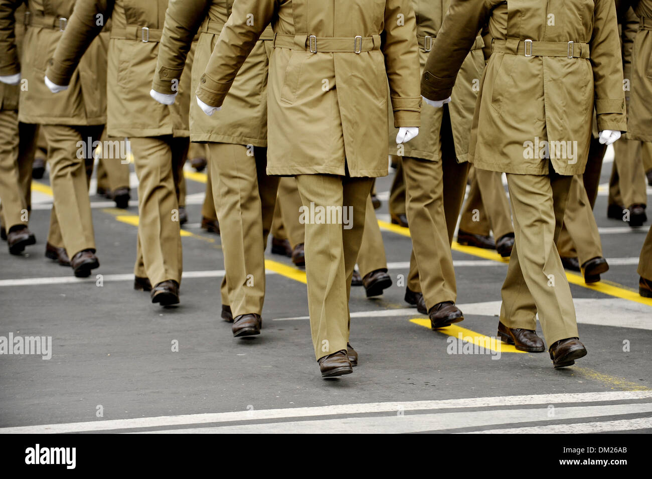 Legs of military personnel are seen during a national day parade Stock ...