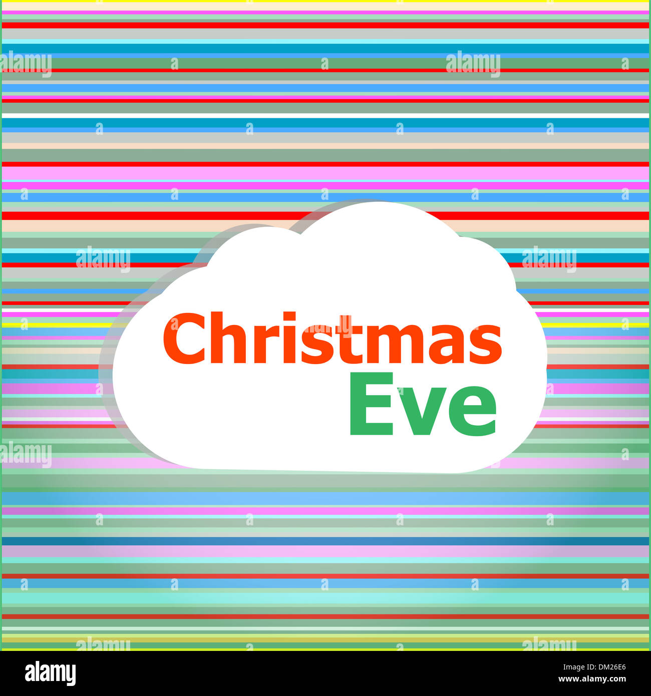 Christmas invitation card, christmas eve word on abstract cloud Stock ...