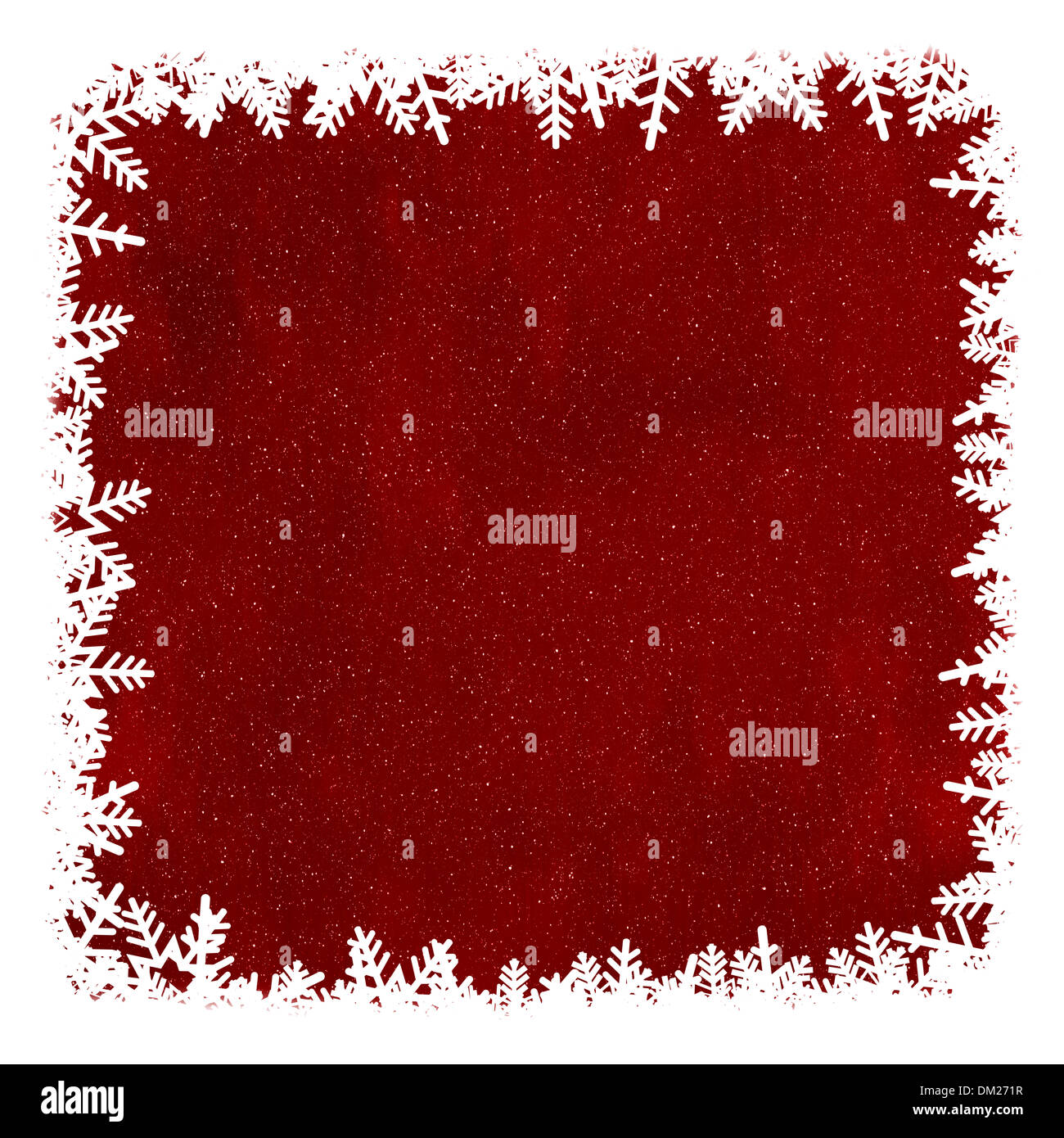 Red White Abstract Christmas Snowflake Border Frame with Copy Space ...