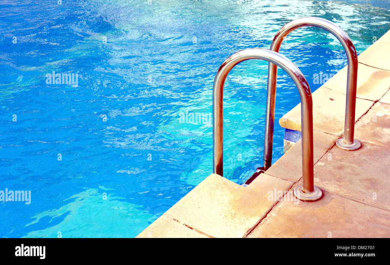 Swimming pool steps Stock Photo - Alamy