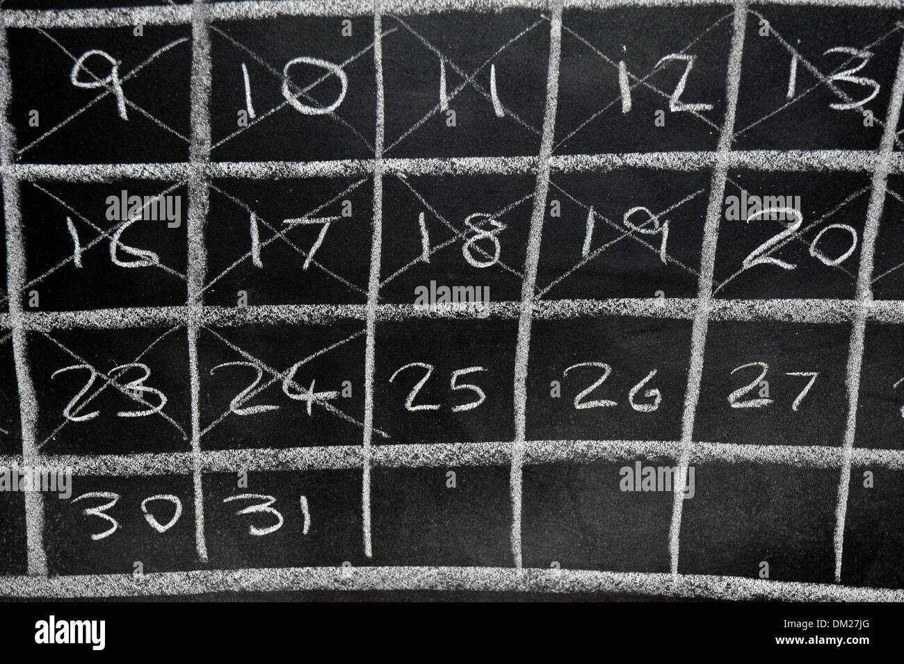 Crossed out days hi-res stock photography and images - Alamy