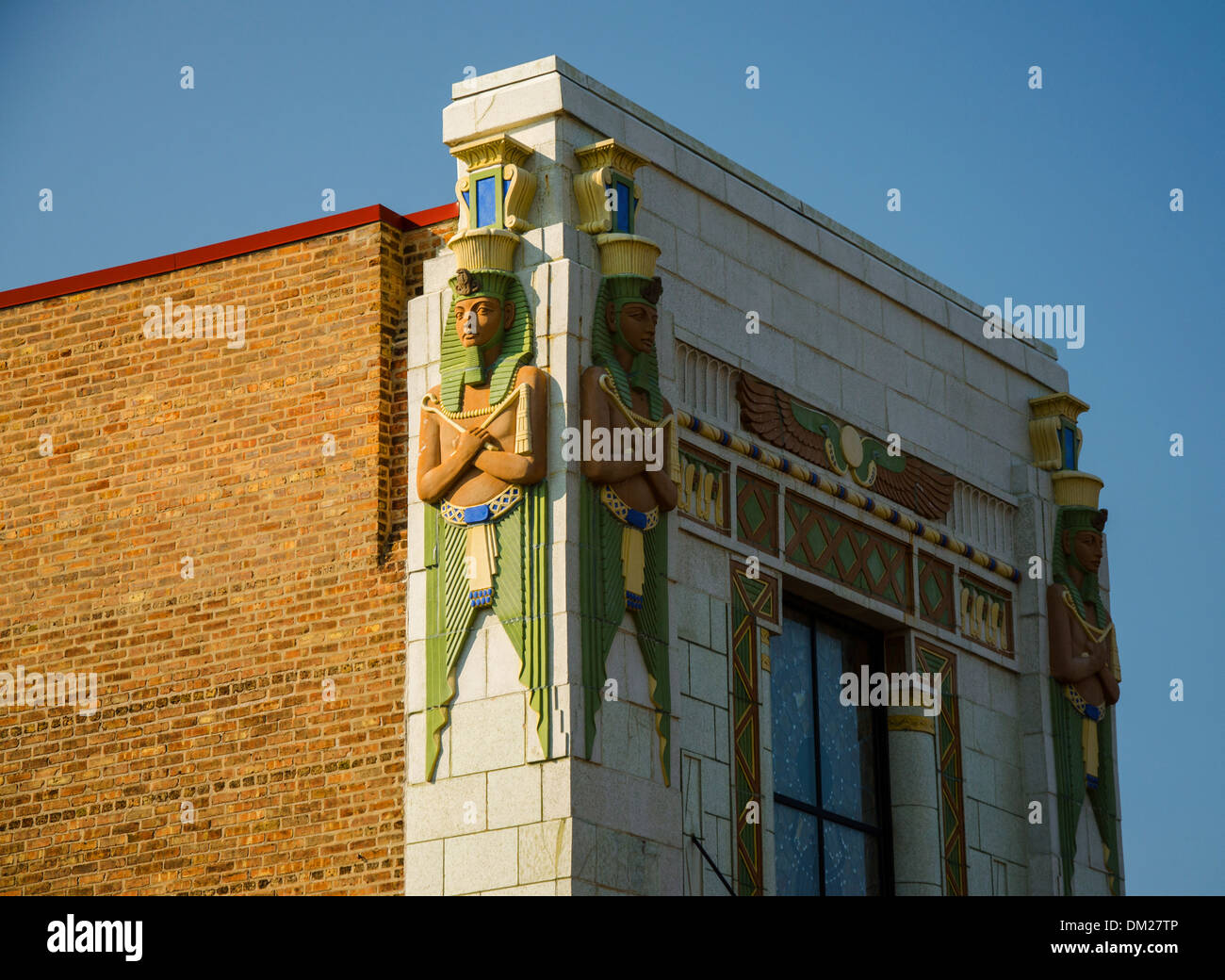 The historic Egyptian Theater in DeKalb, Illinois, a town along the ...