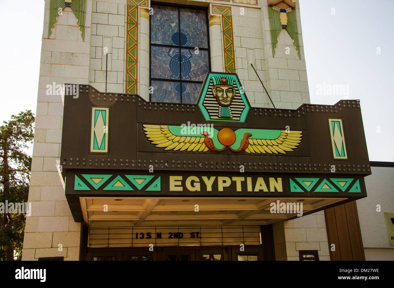 The historic Egyptian Theater in DeKalb, Illinois, a town along the ...