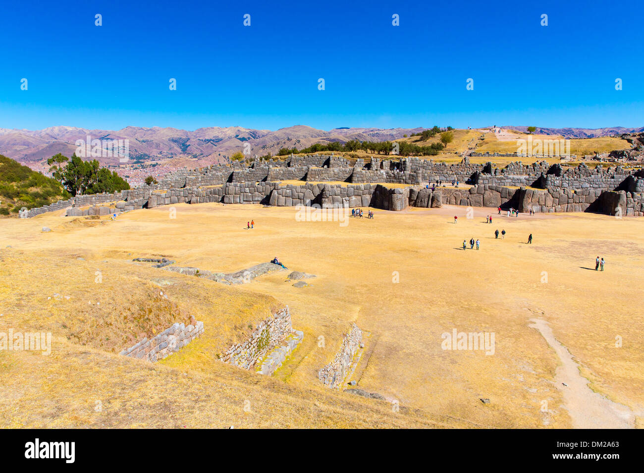 Inca Wall in SAQSAYWAMAN Peru South America. Example of polygonal ...