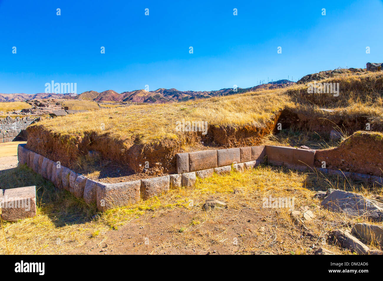 Inca Wall in SAQSAYWAMAN Peru South America. Example of polygonal ...