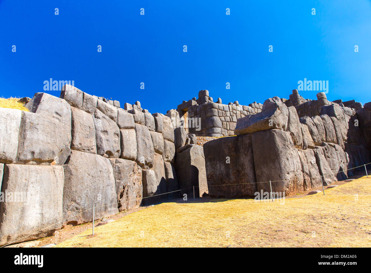 Inca Wall in SAQSAYWAMAN Peru South America. Example of polygonal ...