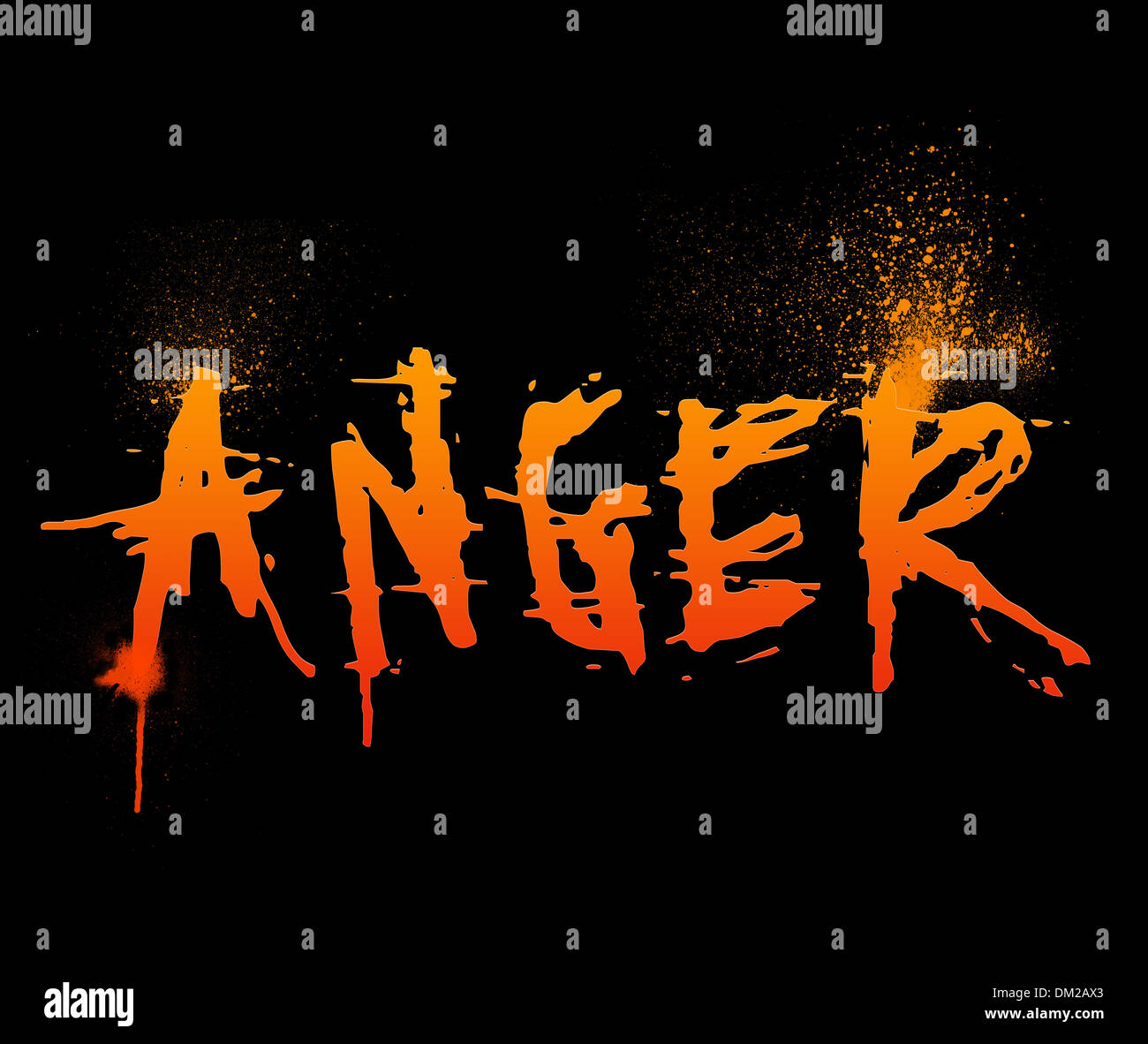 Anger Typography Illustration Stock Photo - Alamy