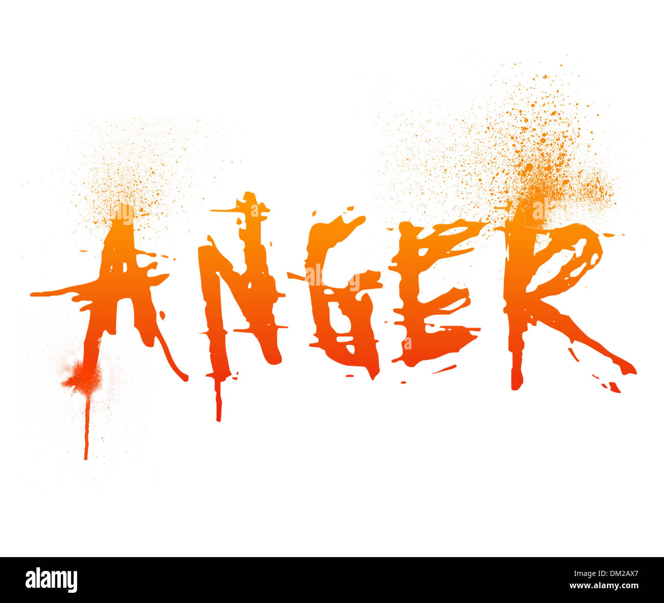 Typography Illustration of Anger Stock Photo - Alamy
