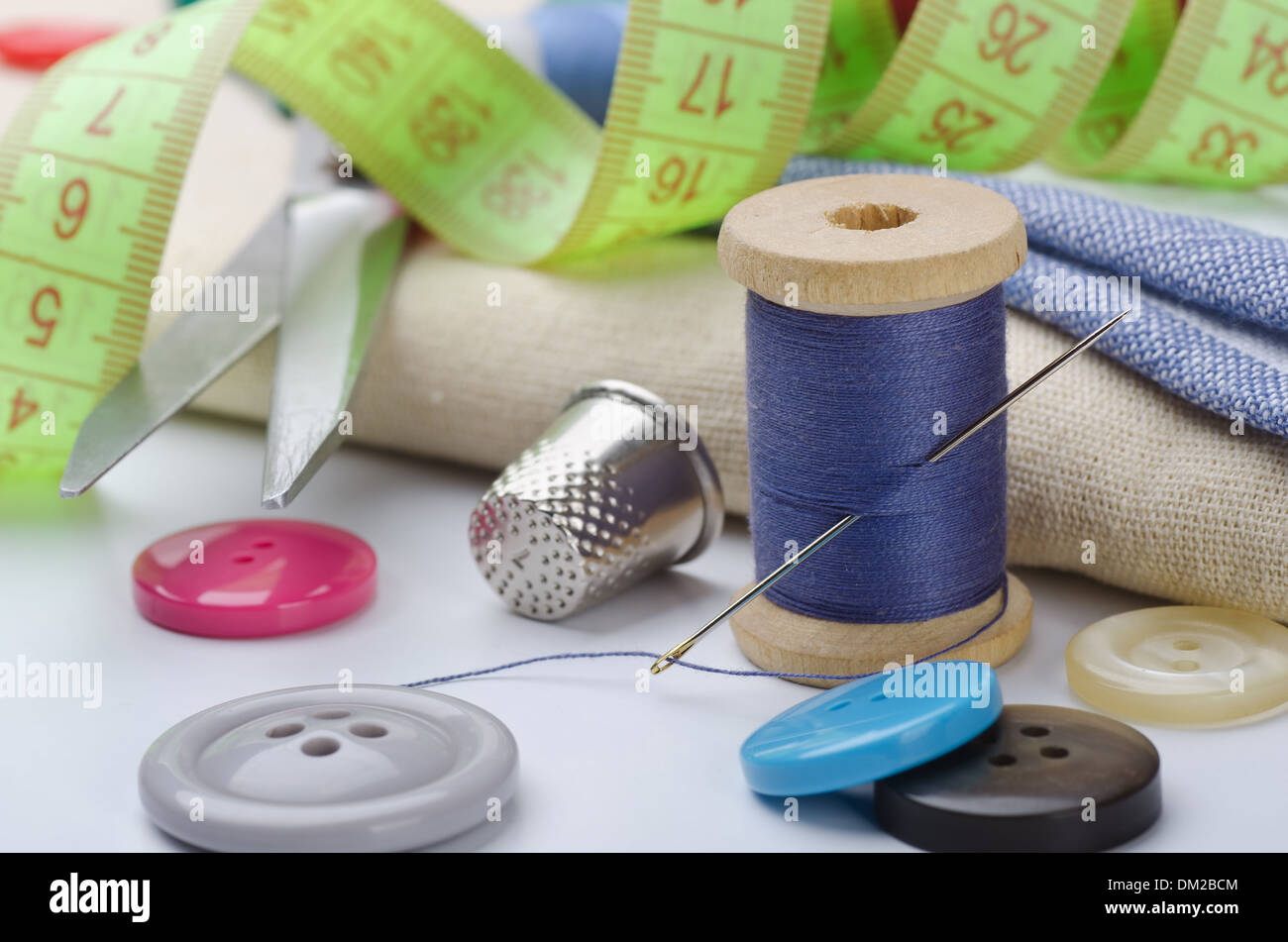 Blue sewing colors hi-res stock photography and images - Alamy