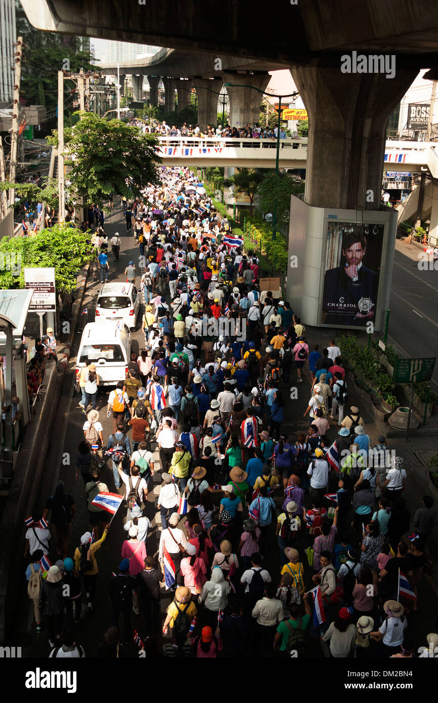 The mass protest march by Peoples Democratic Reform Committee (PDRC) to ...
