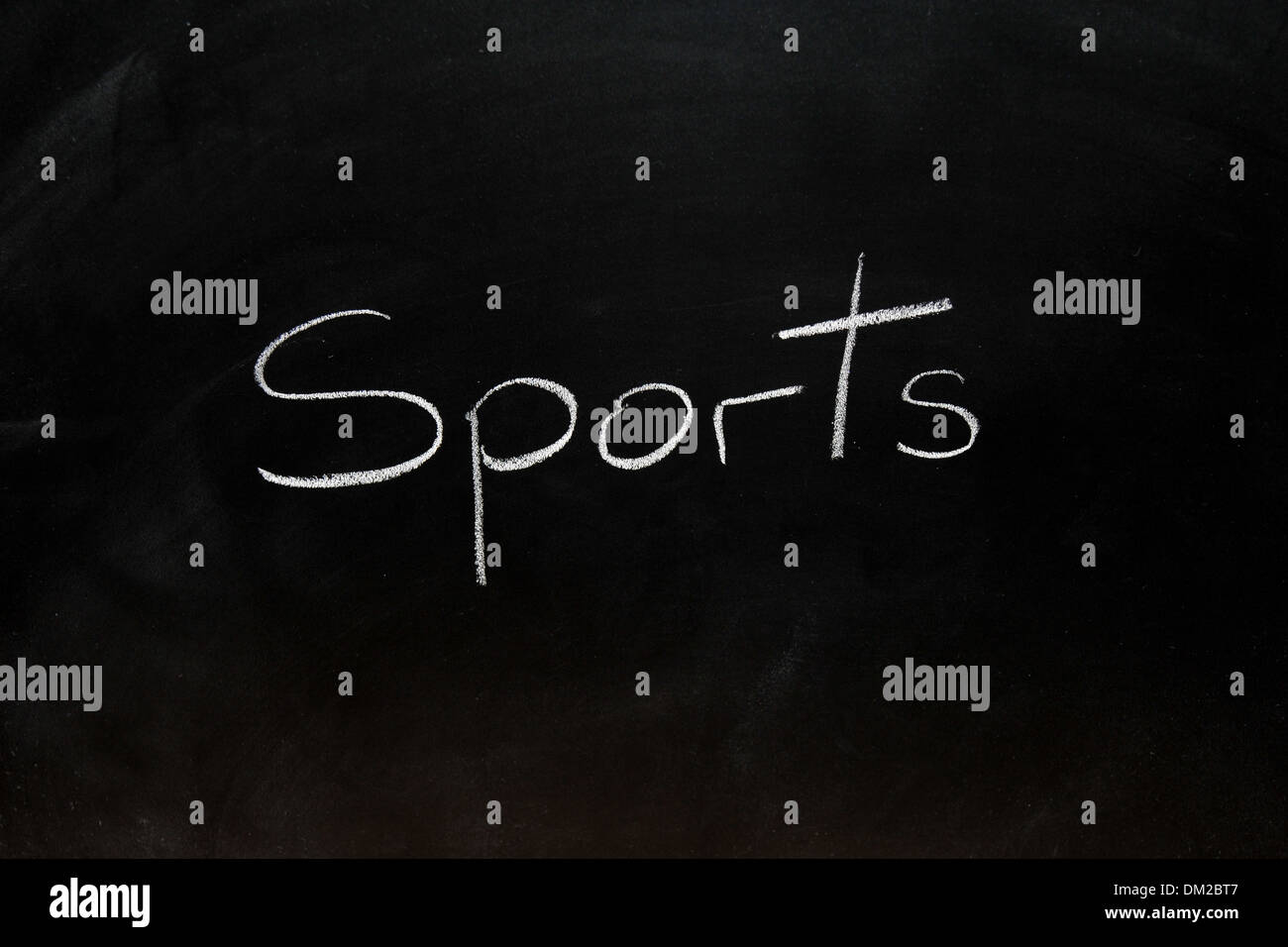 Close up of a blackboard with Sports written on it in chalk Stock Photo ...