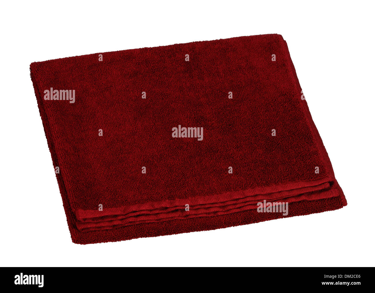 a red towel in white back Stock Photo - Alamy