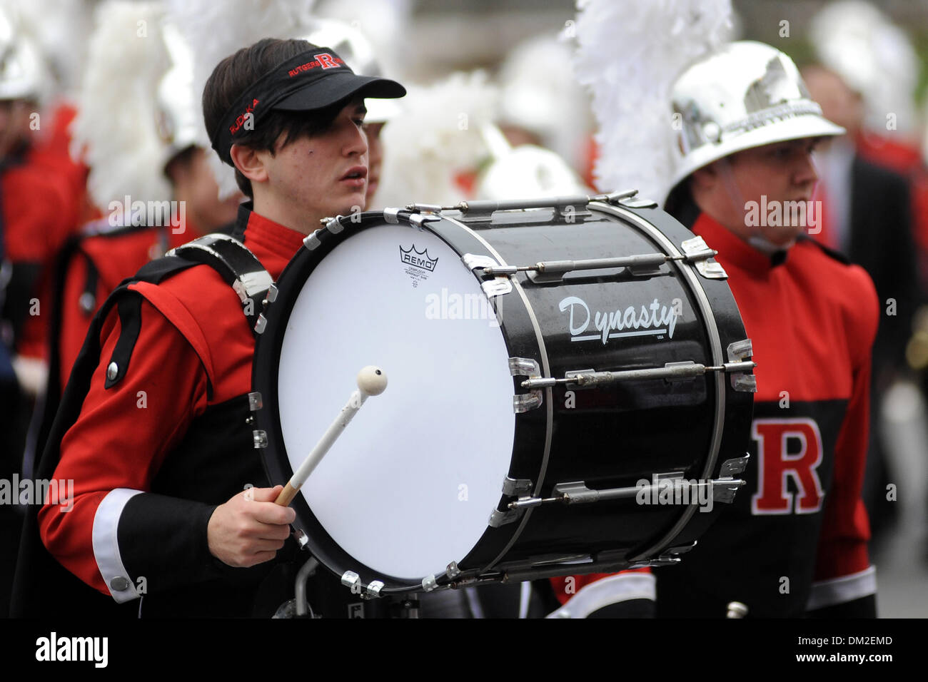 The Rutgers marching band marches into the Carrier Dome before the ...