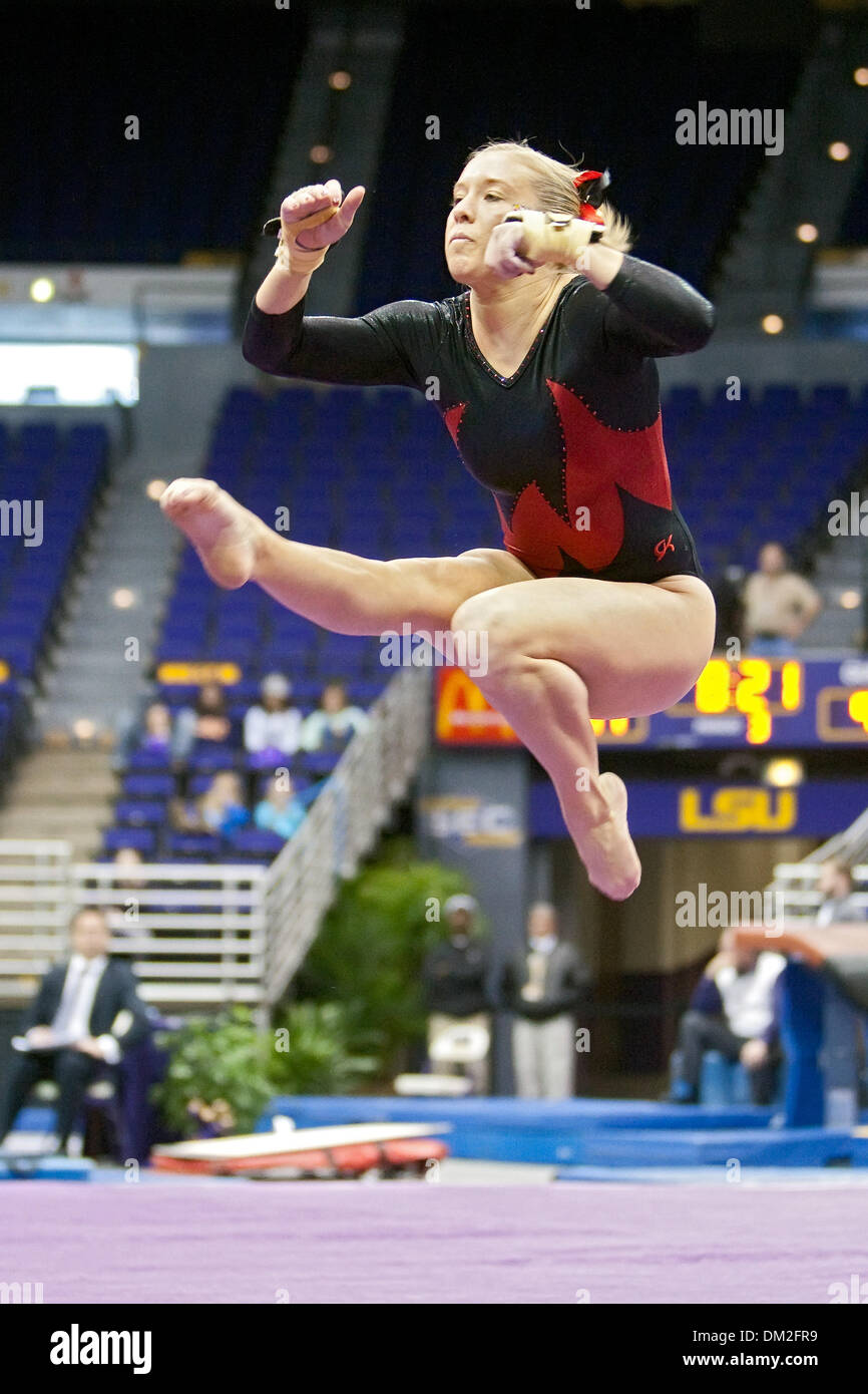 Maryland at LSU; Michelle Brenner performs her floor exercise routine ...