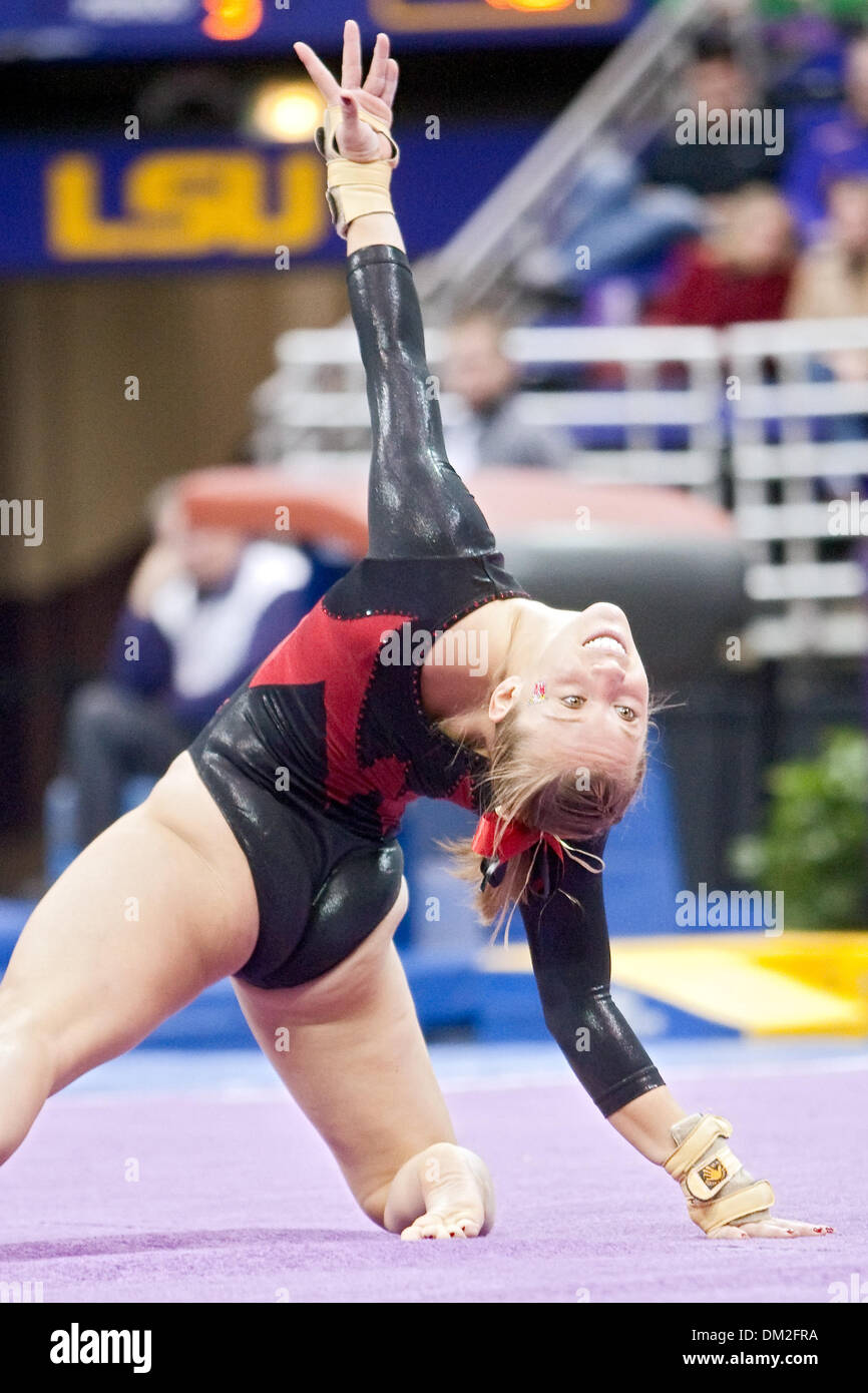 Maryland at LSU; Michelle Brenner performs her floor exercise routine ...