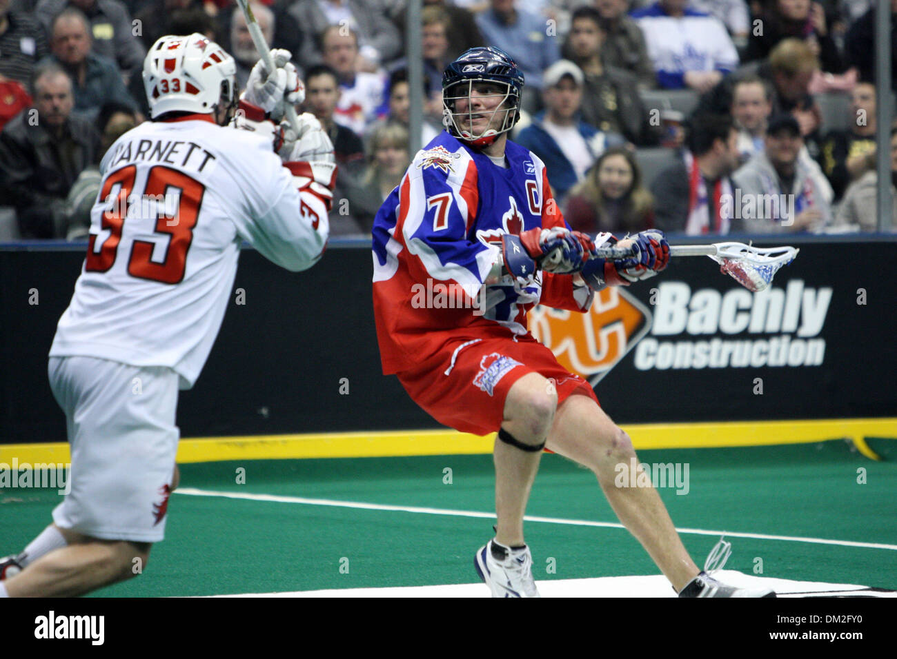 Toronto Rock forward Colin Doyle (7) shoots against Boston Blazers ...