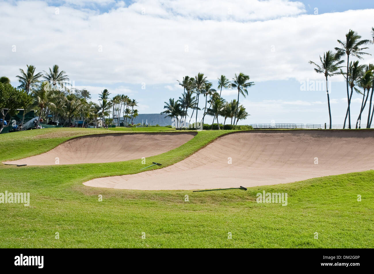 Scenic view or the 17th hole at Waialae Country Club. The third round ...