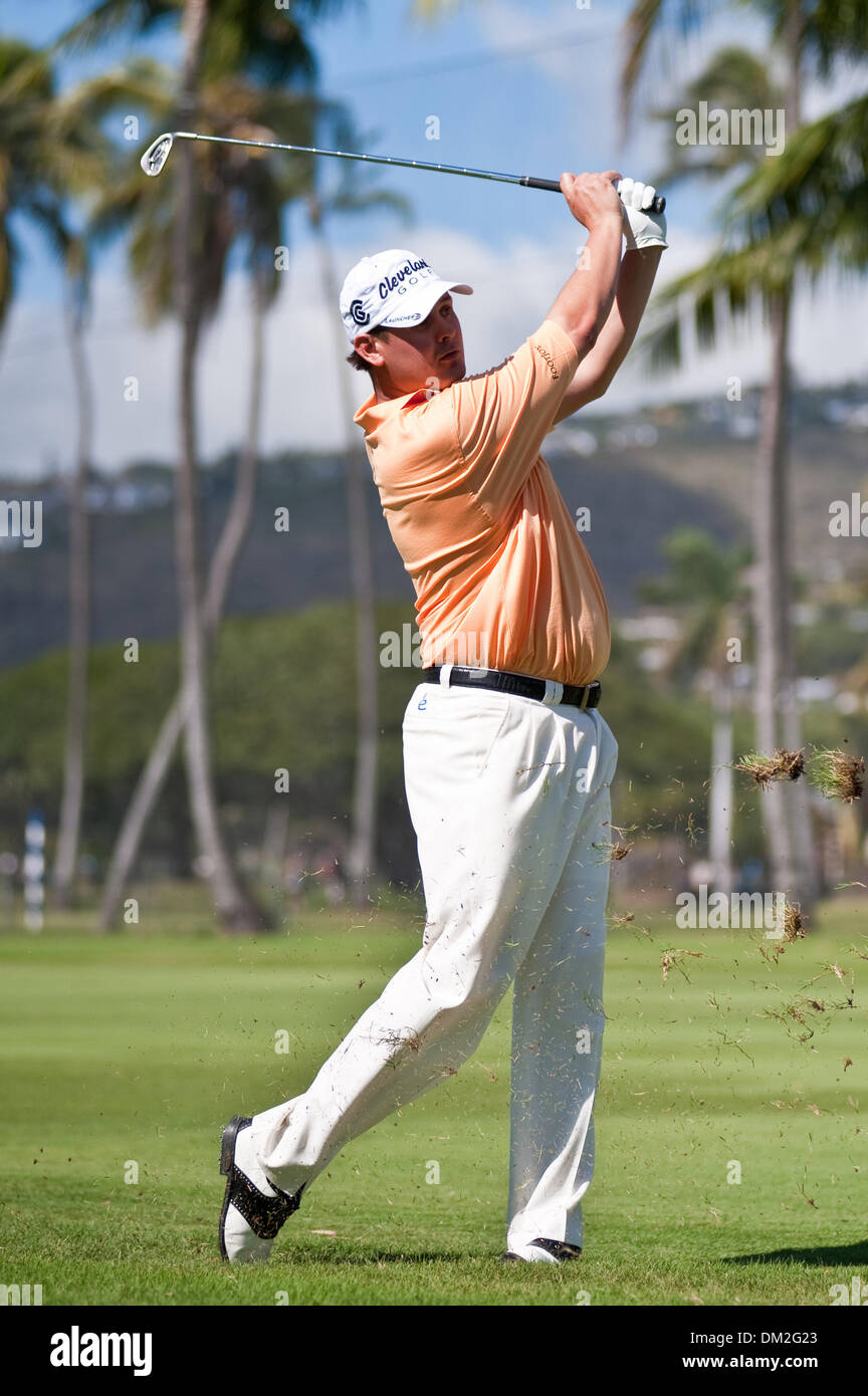 Jeff Quinney on the 9th hole at Waialae. The final round of the Sony ...