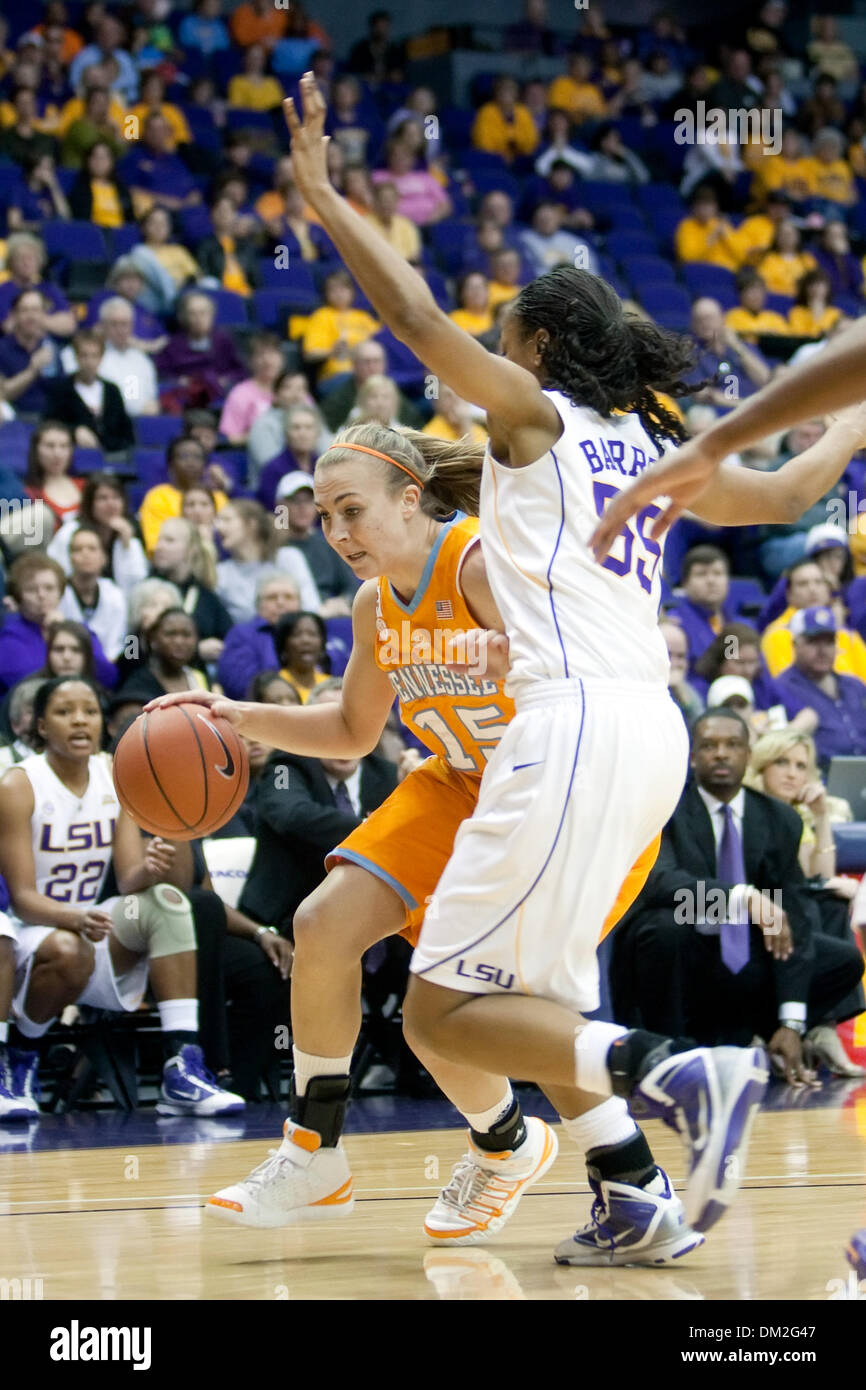 Tennessee at LSU; Tennessee guard Alicia Manning drives to the basket ...
