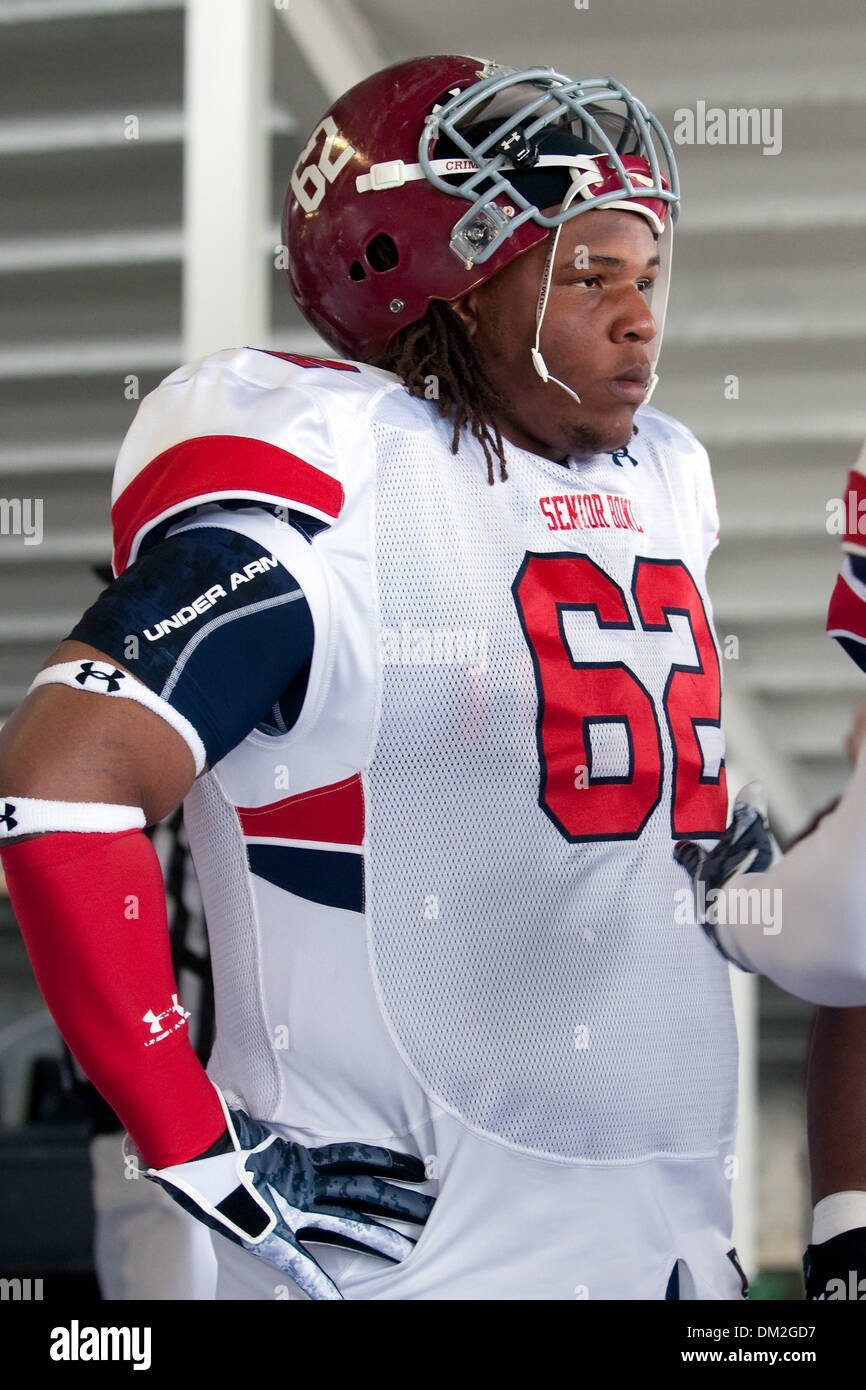 Under Armour Senior Bowl; Alabama defensive lineman Terrance Cody waits ...