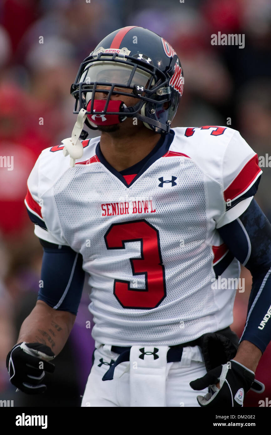 Under Armour Senior Bowl; Ole Miss wide receiver Shay Hodge enters the ...