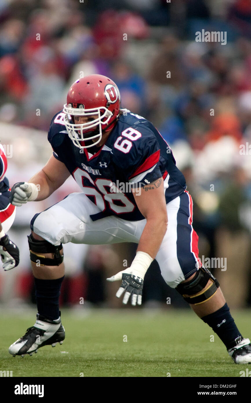Under Armour Senior Bowl; Utah lineman Zane Beadles blocks during the ...