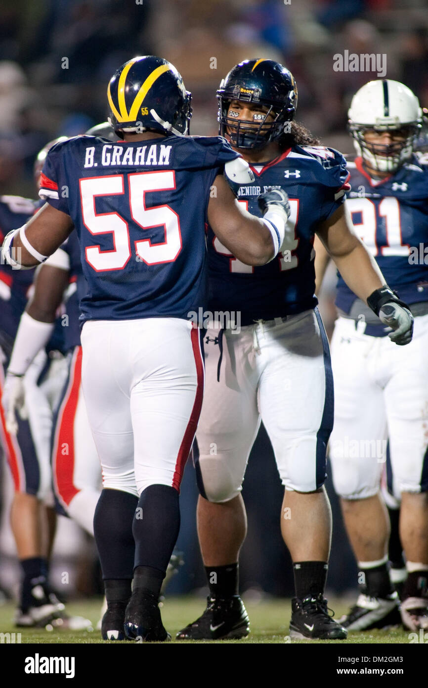 Under Armour Senior Bowl; Michigan defensive lineman Brandon Graham and ...