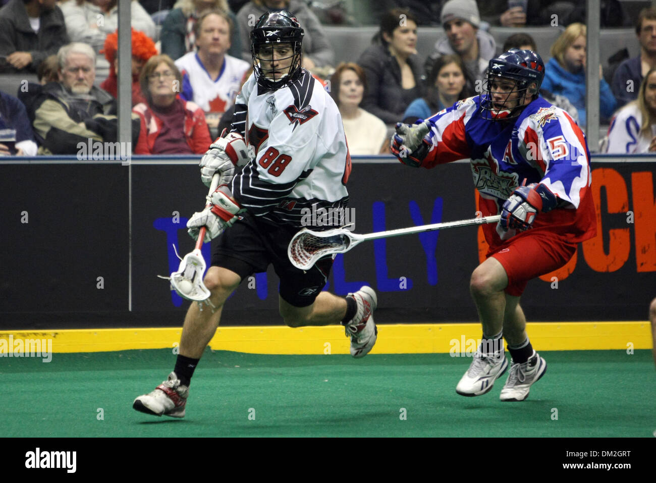 Philadelphia Wings forward Kyle Wailes (88) and Toronto Rock defenseman ...