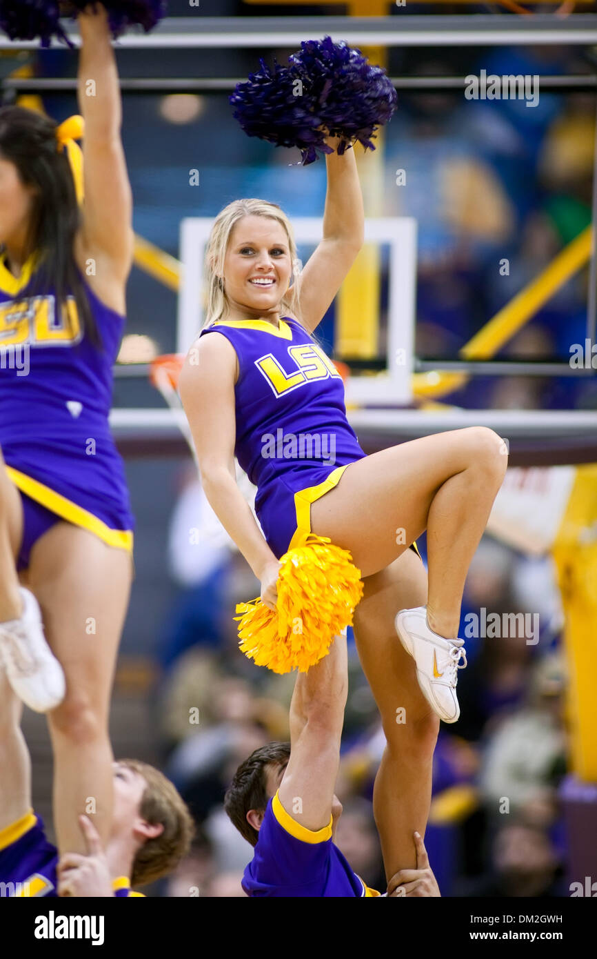 Kentucky at LSU; The LSU Cheerleaders entertain the crowd during a game ...