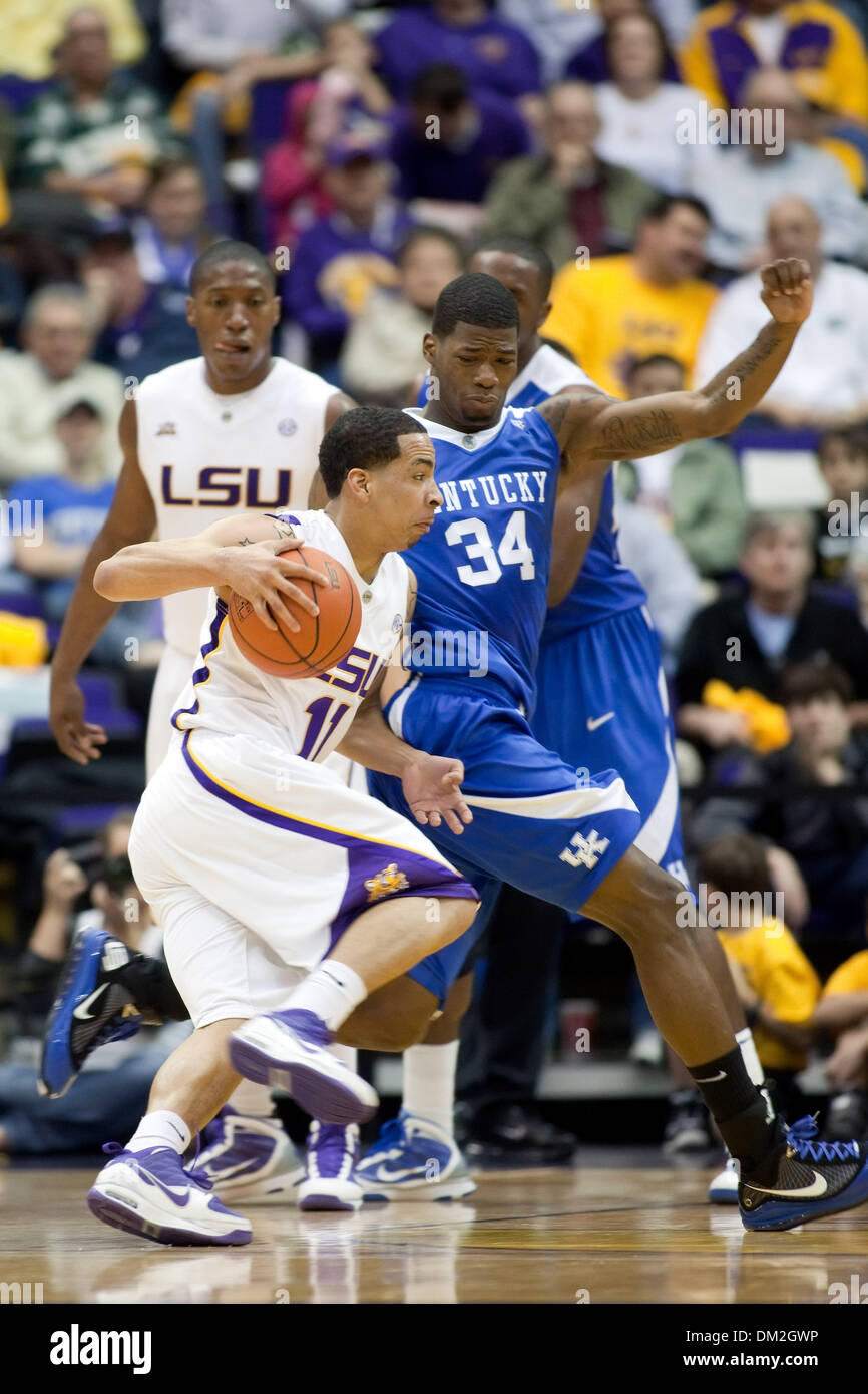 Kentucky at LSU; LSU guard Bo Spencer drives to the basket during a ...