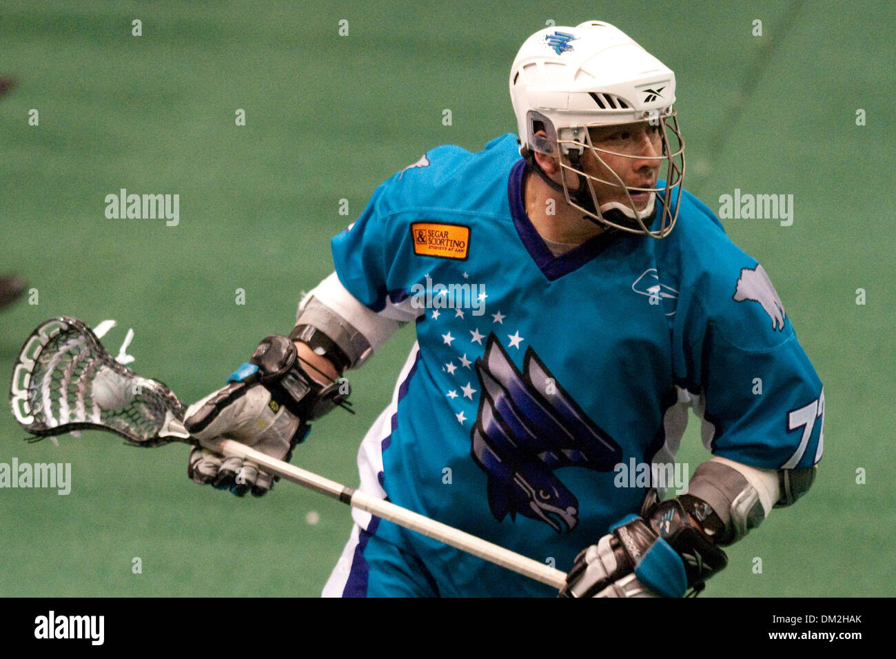 Rochester Knighthawks forward Cory Bomberry (72) looks to take a shot ...