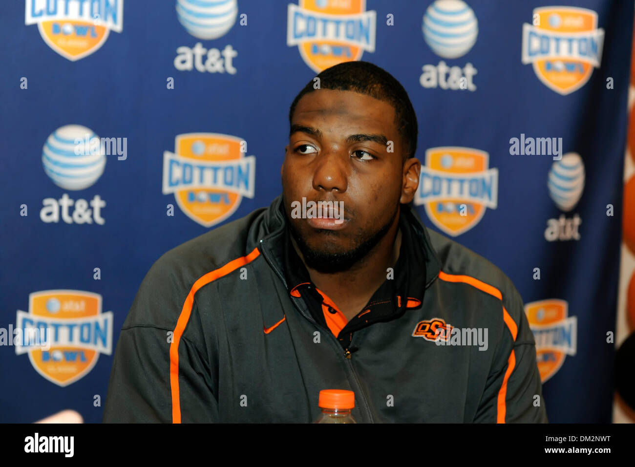 Oklahoma State's OT Russell Okung during the Cotton Bowl press ...
