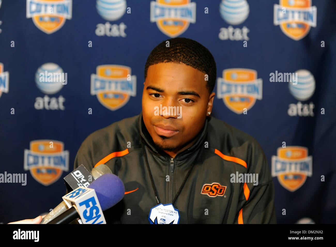 Oklahoma State's RB Keith Toston during the Cotton Bowl press ...