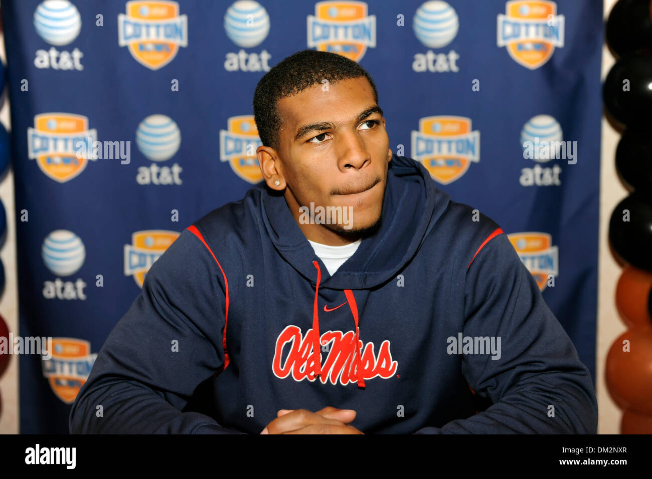 Ole Miss's LB Patrick Trahan during the Cotton Bowl press conference ...