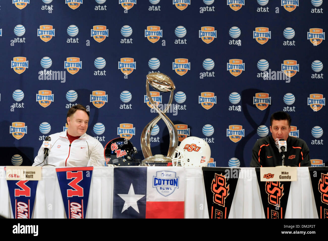 Oklahoma State Head coach Mike Gundy and Ole Miss Head Coach Houston ...