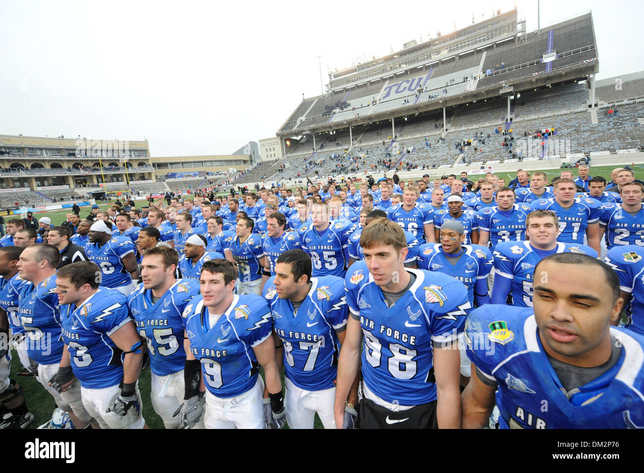 The Falcons team celebrates their team victory in the game between #25 ...