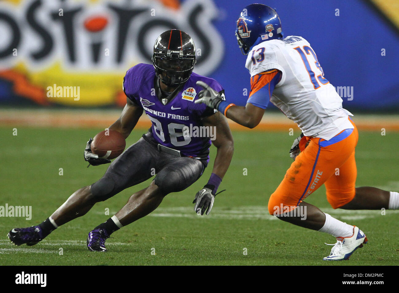 Boise State Broncos battle against the TCU Horned Frogs in the 39th ...