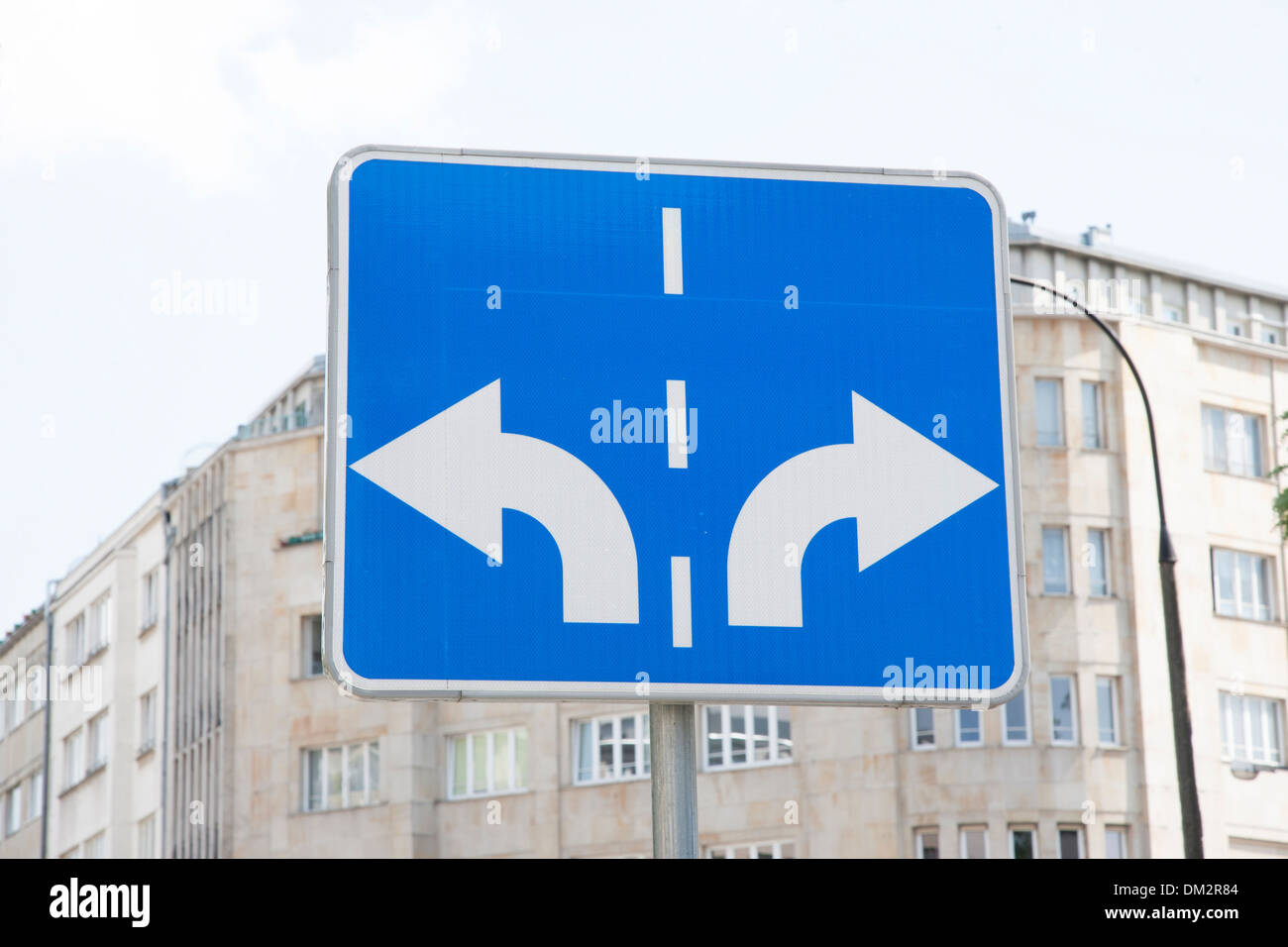 Traffic Sign with Two Arrows Pointing in Different Directions Stock ...