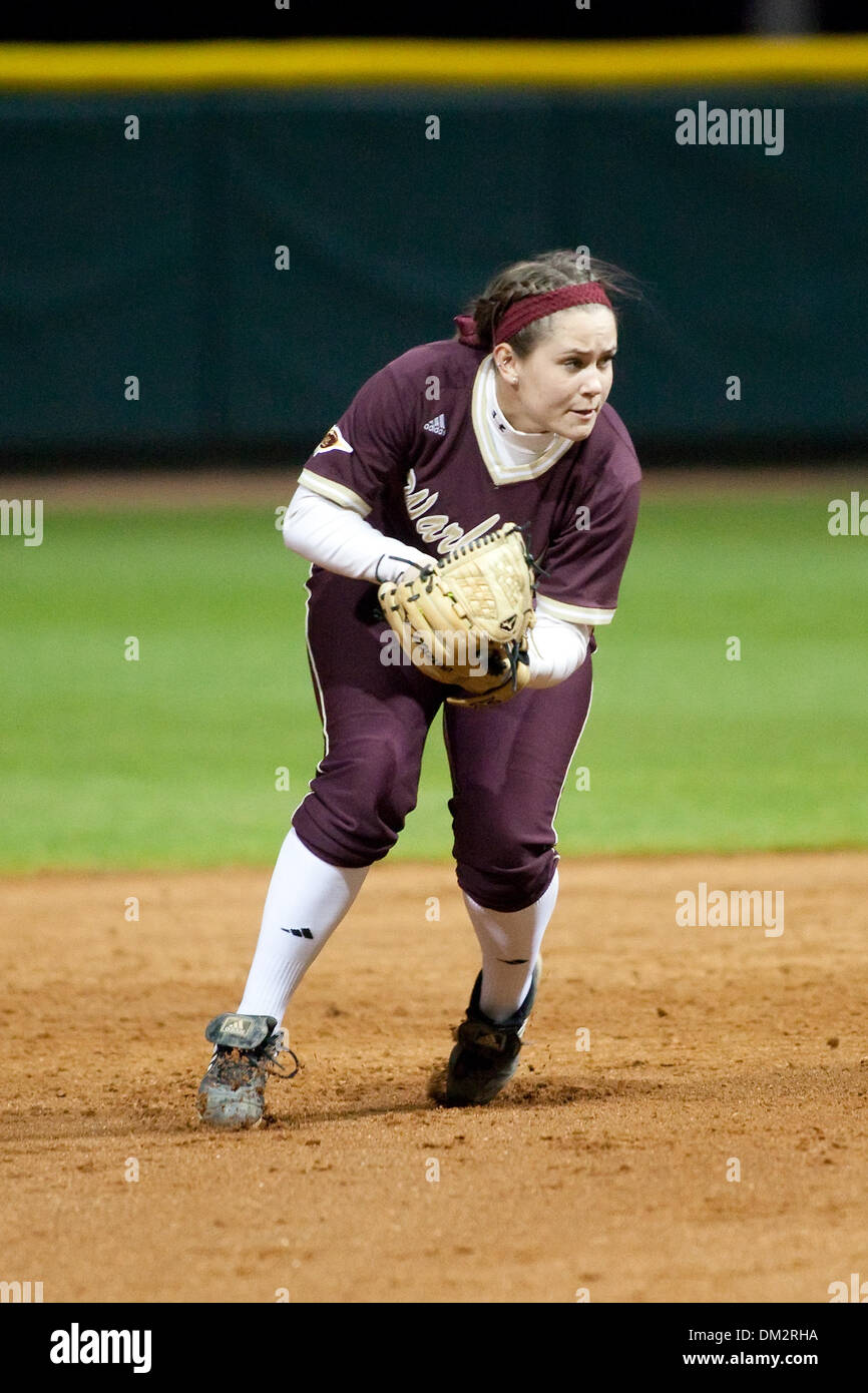 Louisiana-Monroe at LSU; Louisiana-Monroe second baseman Sarah Carriger ...