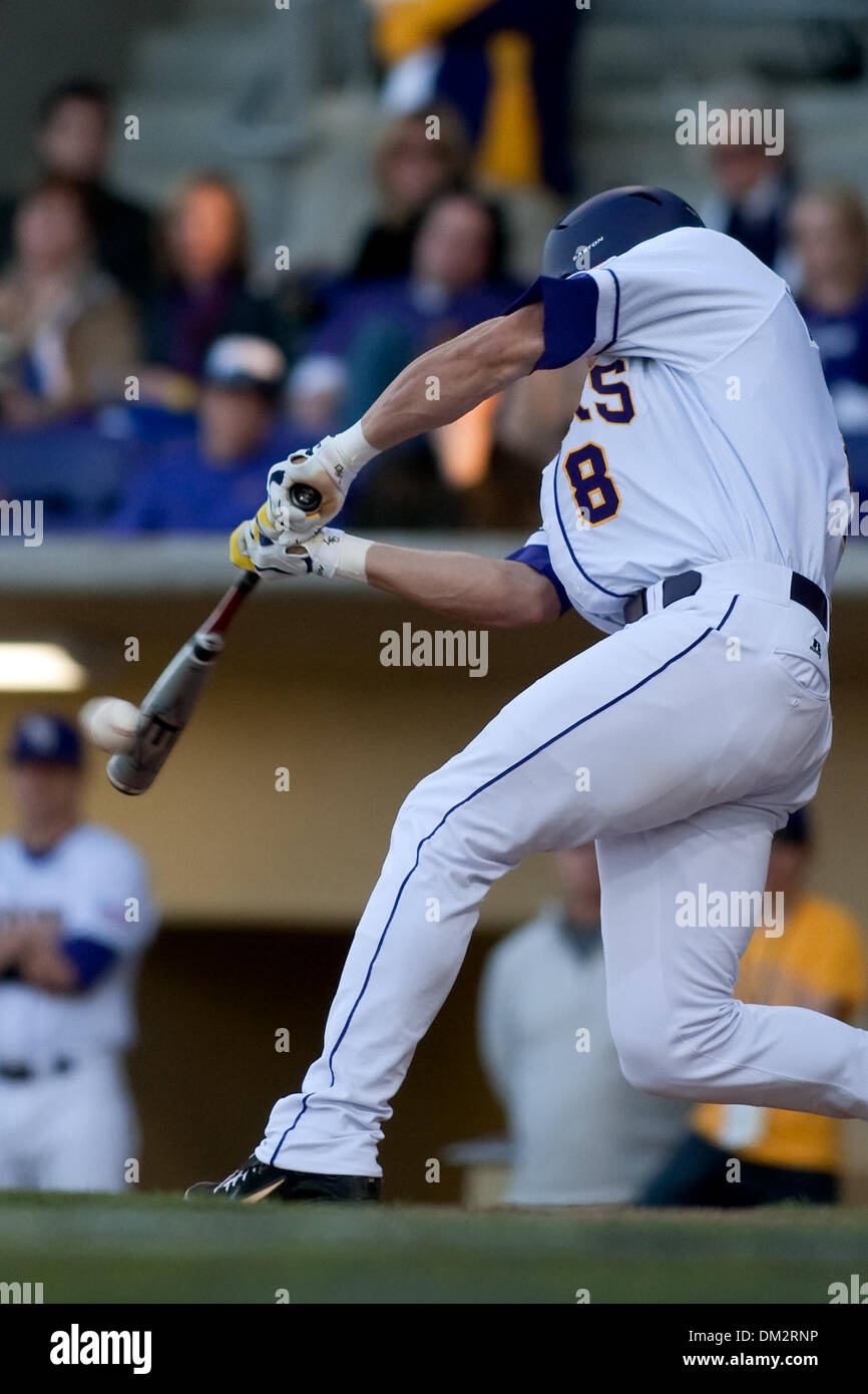 Centenary at LSU; LSU outfielder Mikie Mahtook (8) hits a triple during ...