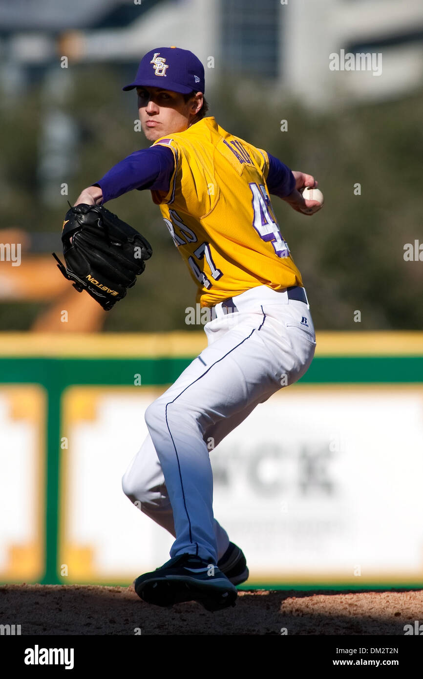 William & Mary at LSU; LSU pitcher Ben Alsup (47) throws a pitch during ...