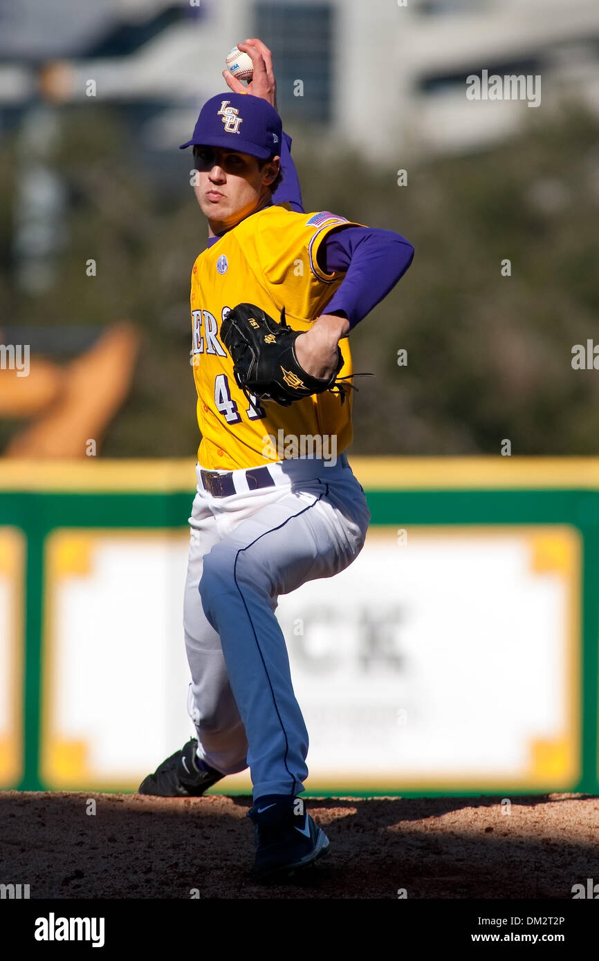 William & Mary at LSU; LSU pitcher Ben Alsup (47) throws a pitch during ...