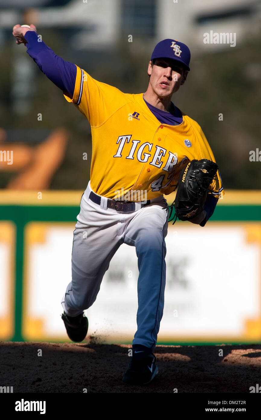 William & Mary at LSU; LSU pitcher Ben Alsup (47) throws a pitch during ...