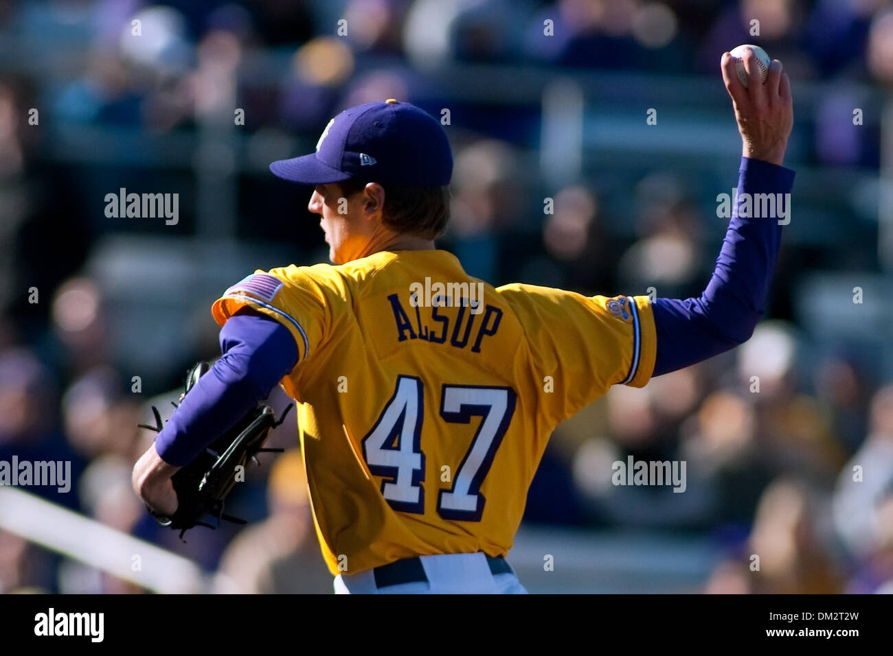 William & Mary at LSU; LSU pitcher Ben Alsup (47) throws a pitch during ...