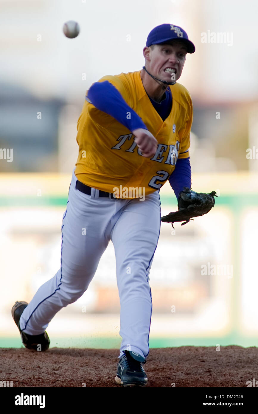 William & Mary at LSU; LSU pitcher Matty Ott (22) throws a pitch during ...