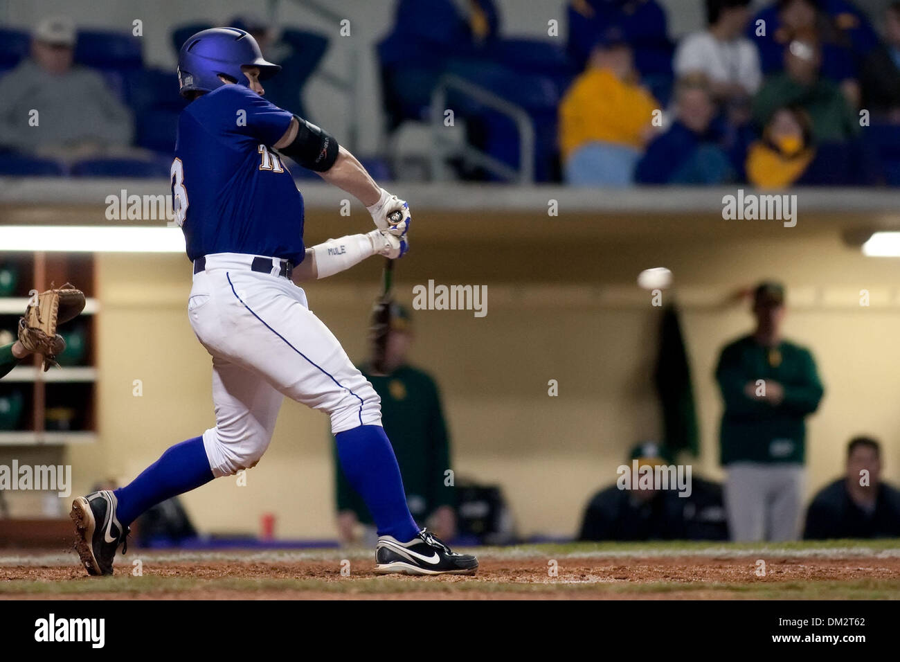 William & Mary at LSU; LSU catcher Micah Gibbs (33) hits a pitch during ...