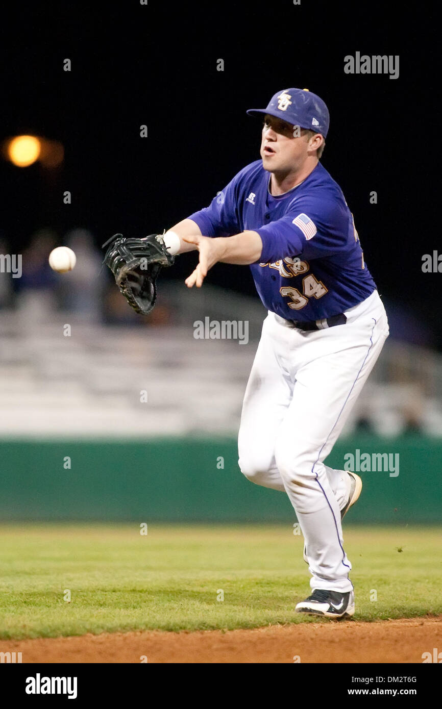 William & Mary at LSU; LSU first baseman Blake Dean (34) tosses the ...