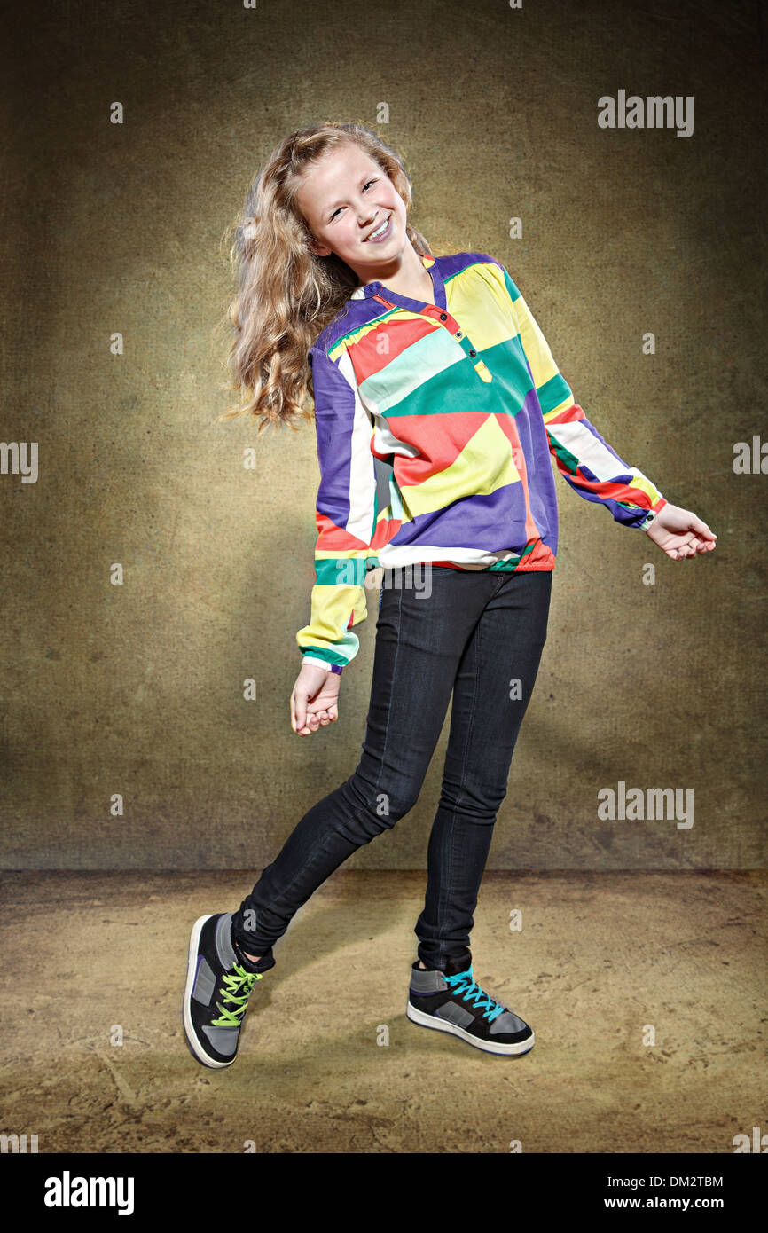 studio portrait of a young teenage girl Stock Photo - Alamy
