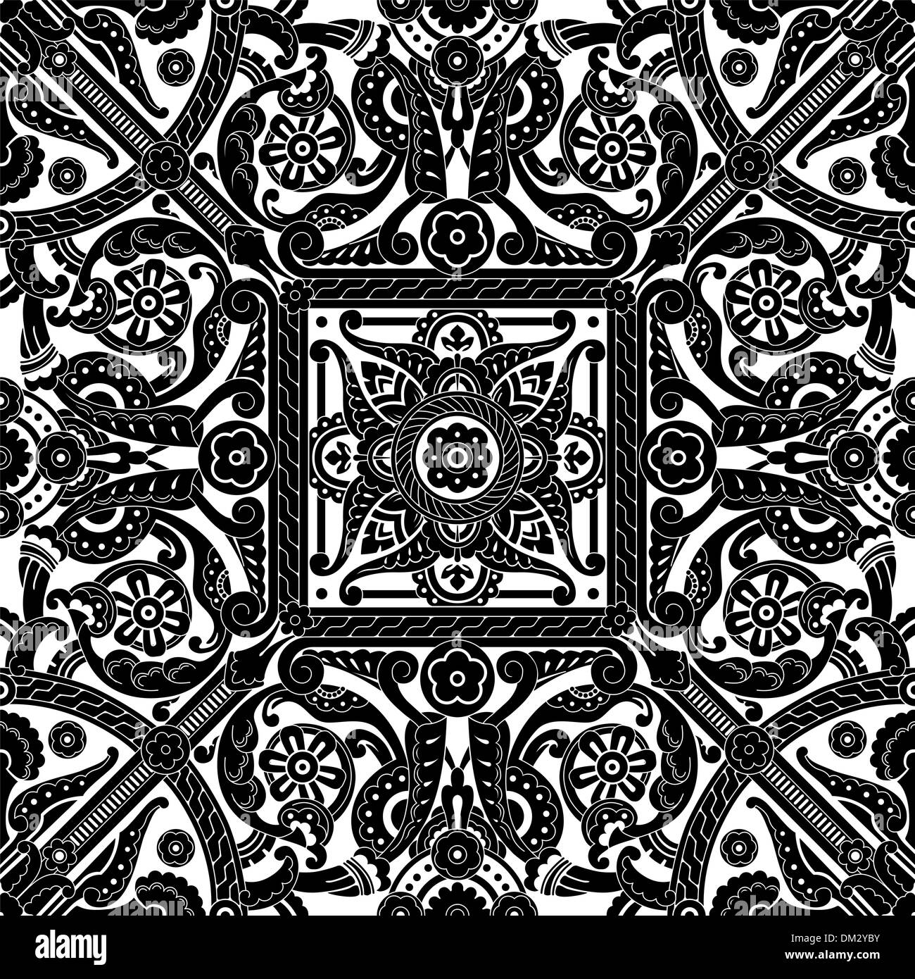 Beautiful middle eastern vintage seamless tile design element Stock ...