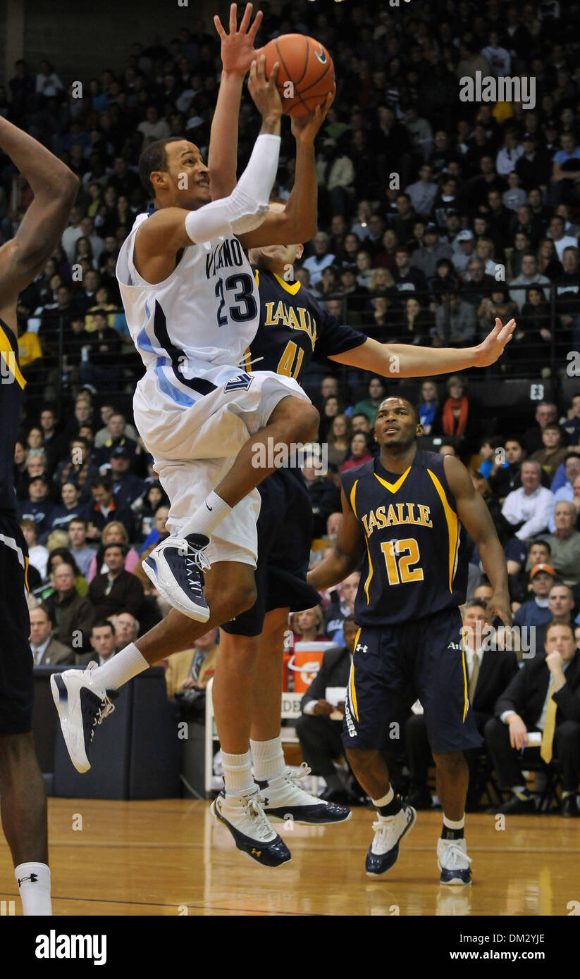 Villanova Guard Dominic Cheek #23 drives fro two against LaSalle ...